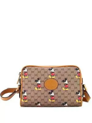 Gucci Disney Mickey Mouse Shoulder Bag Printed Mini Gg Coated Canvas Mini Crossbody Bag