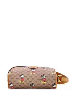 Gucci Disney Mickey Mouse Shoulder Bag Printed Mini Gg Coated Canvas Mini Crossbody Bag
