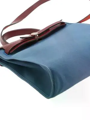 Hermès 2015 Toile Herbag Zip 31 Satchel - Blue