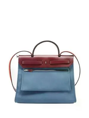 Hermès 2015 Toile Herbag Zip 31 Satchel - Blue
