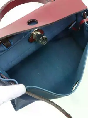 Hermès 2015 Toile Herbag Zip 31 Satchel - Blue