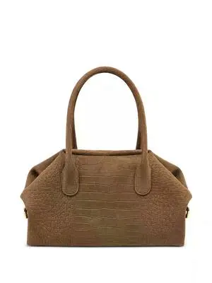 THEMOIRE Medium Talia Trunk Crocodile-effect Tote Bag - Brown