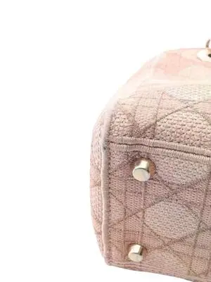 Dior 2010-2026 Medium Canvas Cannage Lady D Lite Satchel