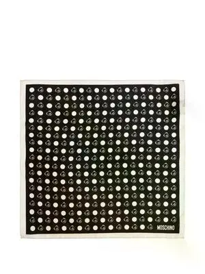 MOSCHINO Teddy Bear Polka-dot Pocket Square