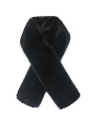 MISS CIRCLE NEW YORK Jazmin Multi-wear Faux Fur Scarf - Black