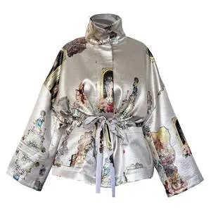 MAXJENNY Square Boxy Jacket Sicily - Silver
