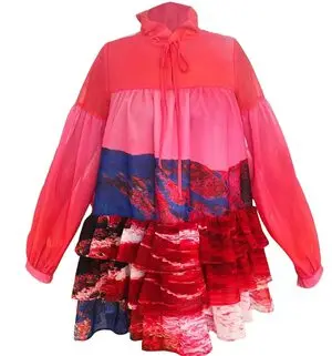 MAXJENNY Mini Dress Blue Landscape