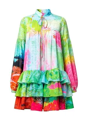 MAXJENNY Mini Dress Mother Pink Red - Green