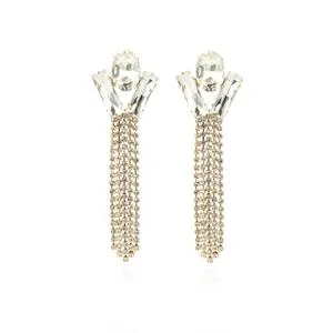 LOTT. GIOIELLI Oval Waterfall Earring Crystal Maudi - Gold