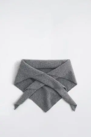 Cos Pure Cashmere Triangle Scarf - Gray