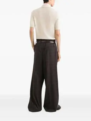 Dolce & Gabbana Glen Wool Check Trousers
