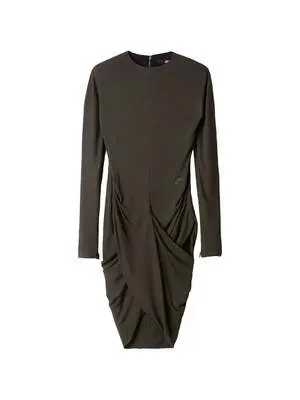 Jacquemus Draped-neckline Midi Dress - Brown