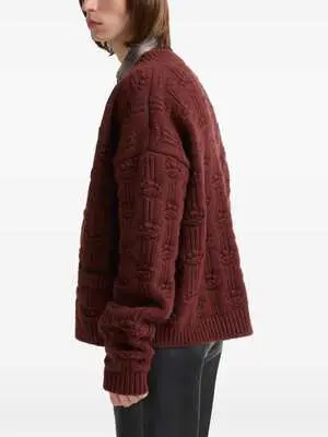 Marni Brown Wool And Cashmere Fisherman Cardigan