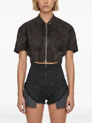 Rick Owens Tatlin Short-sleeved Cropped Jacket