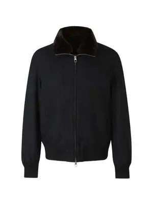 MONTECORE Faux-fur Collar Bomber Jacket - Black
