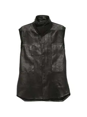Rick Owens High-neck Jacket - Black