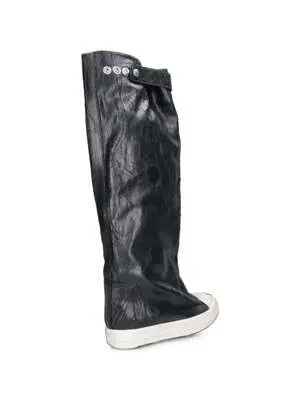 Rick Owens Tower Elephant Coated Canvas Boots