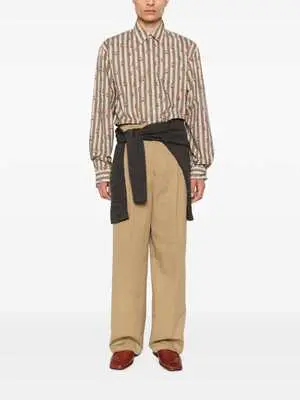 Dries Van Noten Caper 4004 M.w. Shirt Bei - Brown