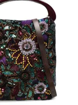 Dries Van Noten Bw262-crisp705-4300emb Wl.bag Pur - Multicolor