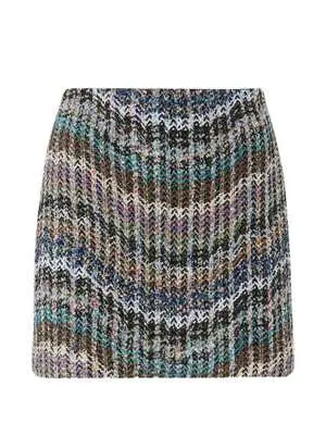 Missoni Zigzag Knit Sequin Skirt - Multicolor
