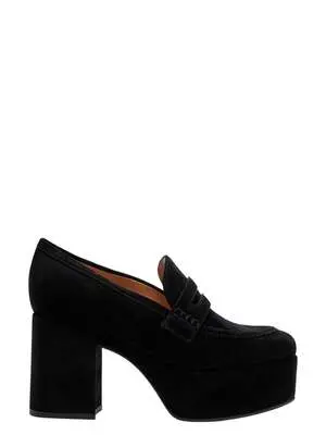 GIANVITO ROSSI Jenna Suede Loafers - Black