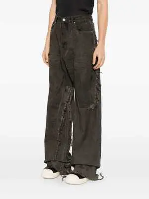 Rick Owens Distressed Wide-leg Jeans