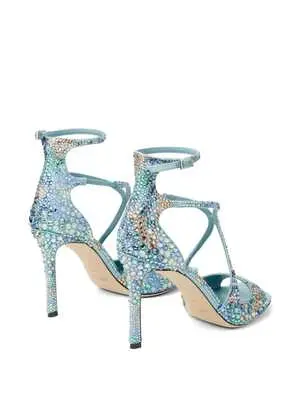 JIMMY CHOO Azia 95 Crystal-embellished Sandals