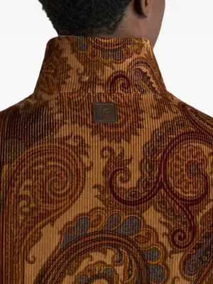 Etro Cotton Corduroy Jacket With Paisley Print