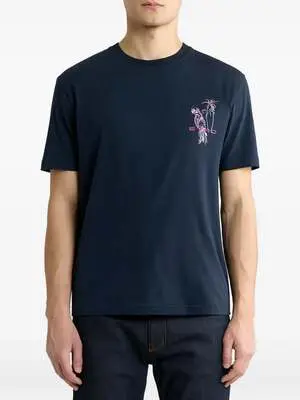 Etro Parrot-embroidered T-shirt - Blue