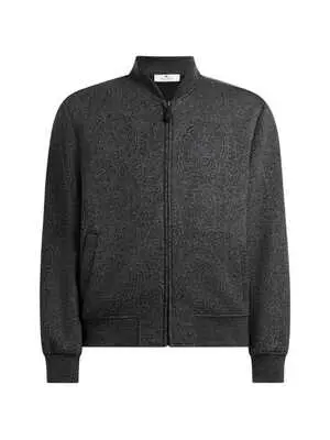 Etro Jacquard Bomber Jacket With Arnica Motif - Gray