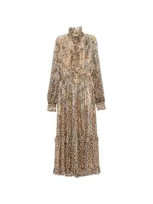 Etro Leopard-print Maxi Dress - Brown