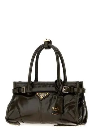 Prada Olive Leather Mini Bonnie Handbag - Green