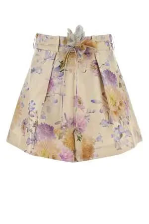Zimmermann Printed Satin Luna Shorts