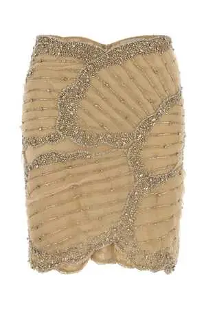 Costarellos Beige Tulle Skirt - Brown