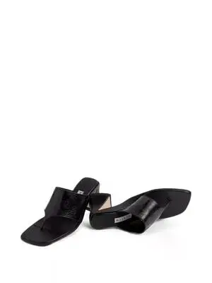 MIISTA Crinkled-leather Heeled Sandals