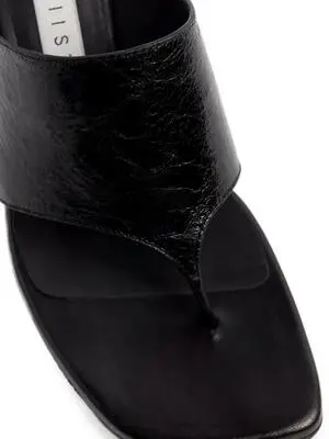 MIISTA Crinkled-leather Heeled Sandals