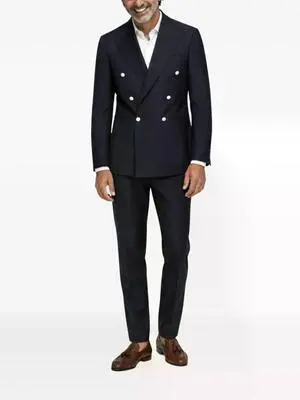 FRANZESE COLLECTION Rolls Royce Herringbone Wool Suit - Blue