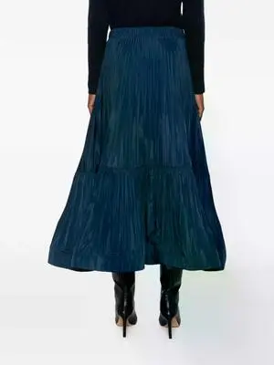 TWINSET Pleated Tiered Midi Skirt