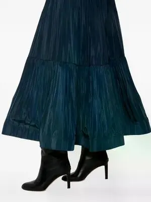 TWINSET Pleated Tiered Midi Skirt