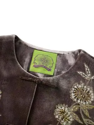 Shanghai Tang Statement Beaded Floral-embroidered Jacket