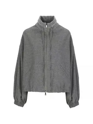 D.exterior Zip-up Bomber Jacket - Grey