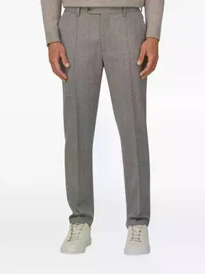 Boggi Milano Trousers In Herringbone Flannel