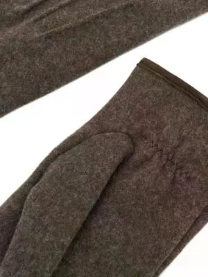 Boggi Milano Gloves In Wool Jersey - Brown