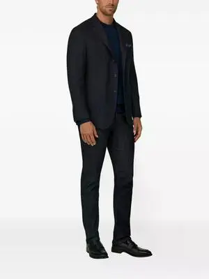 Boggi Milano Wool Flannel Jacket - Blue