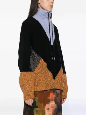 Marni Colour-block Intarsia-knit Sweater