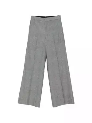 TWINSET Chevron-pattern Wide-leg Trousers - Grey