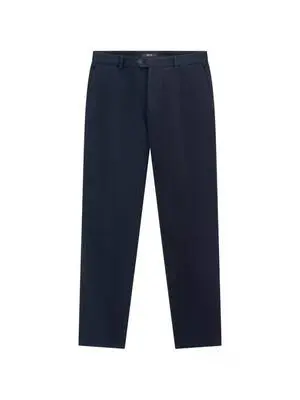 Boggi Milano Trousers In Stretch Cotton - Blue
