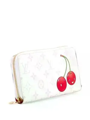 LOUIS VUITTON X Takashi Murakami Zippy Wallet Limited Edition Monogram Cerises Small Wallets