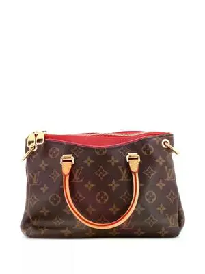 LOUIS VUITTON Pallas Tote Monogram Canvas With Leather Bb Shoulder Bag - Red