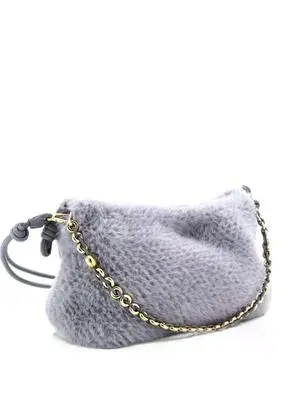 Loewe Flamenco Knot Chain Purse Bag Faux Fur Medium Shoulder Bag